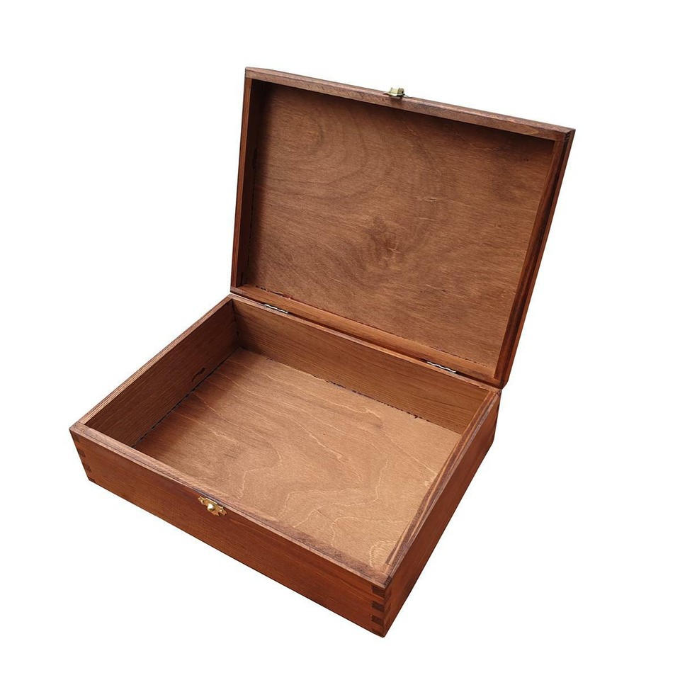 Wooden Box for Paper A4 Size,10 cm Height With Lid Lockable Latch in ...