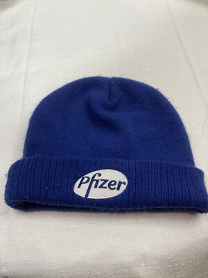 Pfizer Pharmaceuticals Hat Knit Beanie Hat Ski Snow Winter Stocking Cap ...