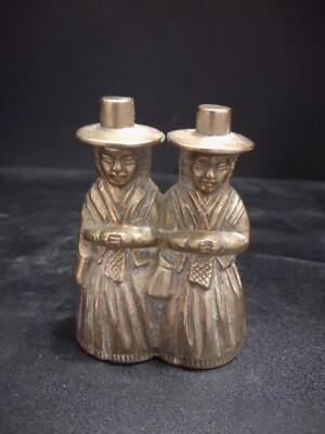Vintage Solid Brass Colonial Pilgrim Women Bell | eBay