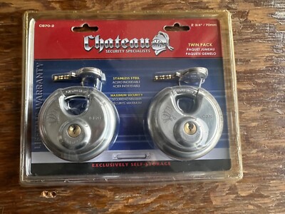 Chateau Self Storage C8702 C870-2 Twin Pack Padlocks Locks MIP Lot ...
