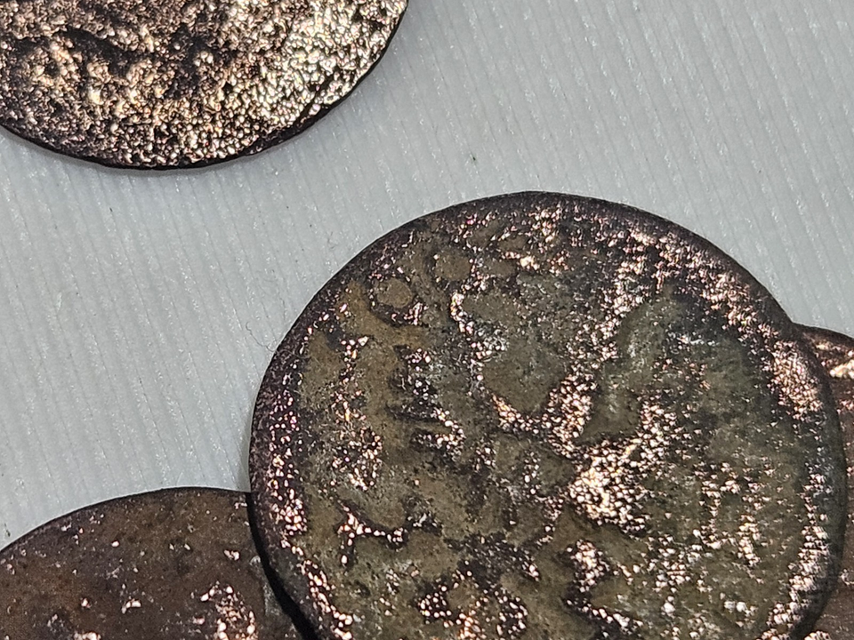 Solidus copper 1660-66 John ll Casimir Lithuania Poland cleaned 1 coin ...