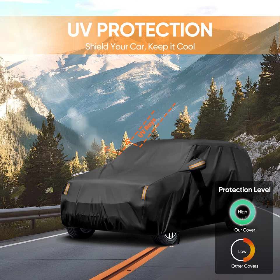 M L XL XXL Full SUV Car Cover Waterproof UV Protection Outdoor Fit for ...