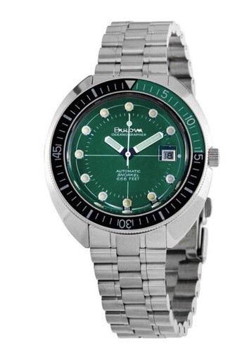 BULOVA Special Edition Oceanographer Automatic Green Dial Men's Watch ...