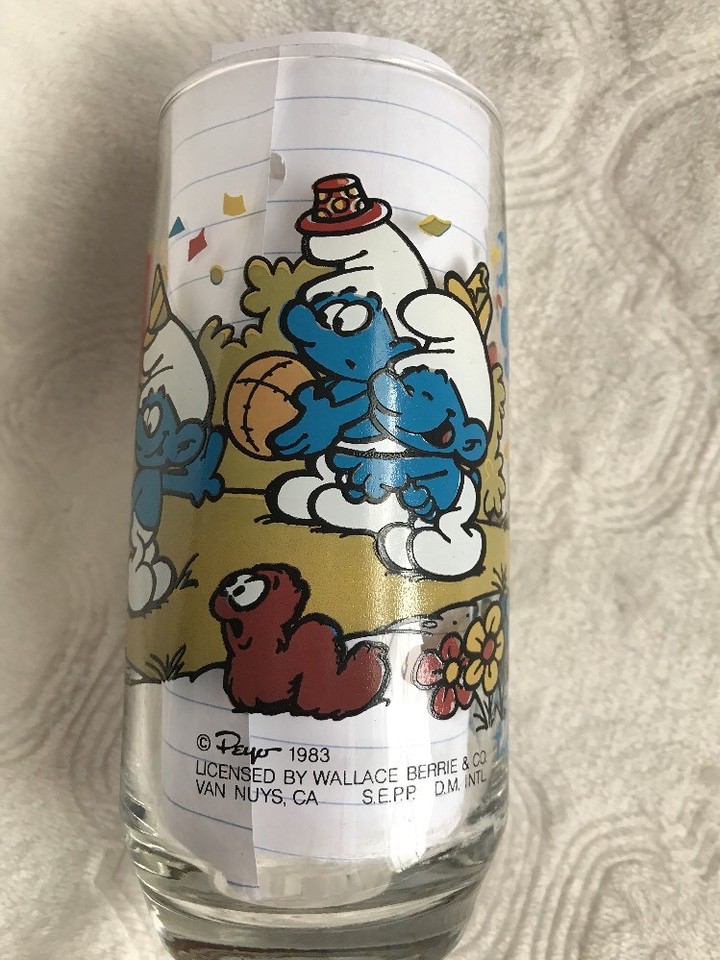 1983 Hardees "Clumsy Smurf" Glass By Peyo | eBay