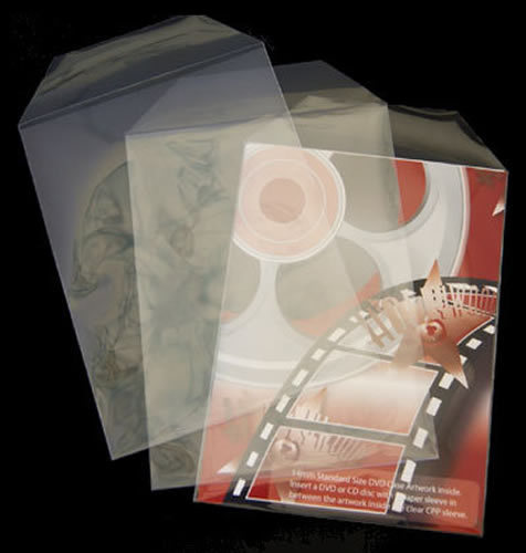 250x Clear DVD Plastic Sleeves High Quality Fit Disc and Paper Insert w ...