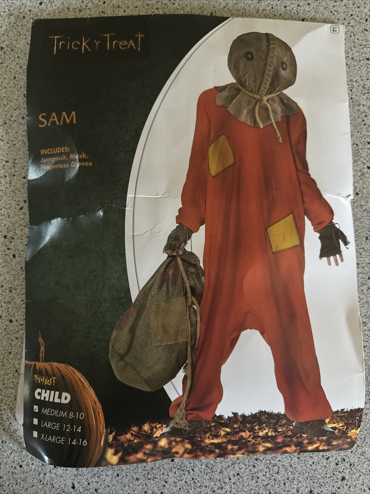 Trick R Treat Sam Spirit Halloween Costume Sz 8/10 Ch… - Gem