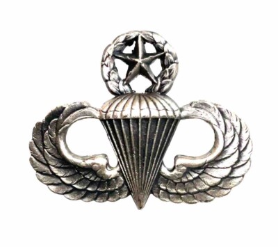 US ARMY Airborne MASTER Parachutist Paratrooper Jump Wings Pin Oxidized ...