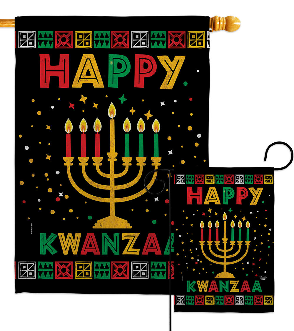 Happy Kwanzaa Banner Happy Kwanzaa Holiday Poster Horizontal Royalty