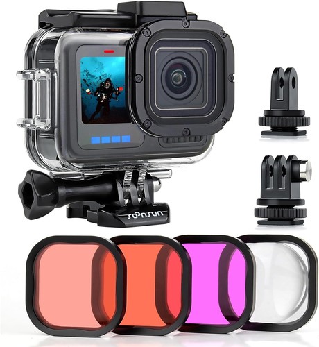 SOONSUN Waterproof Case with Case+Filters for Hero 13 12 11 10 9 | eBay