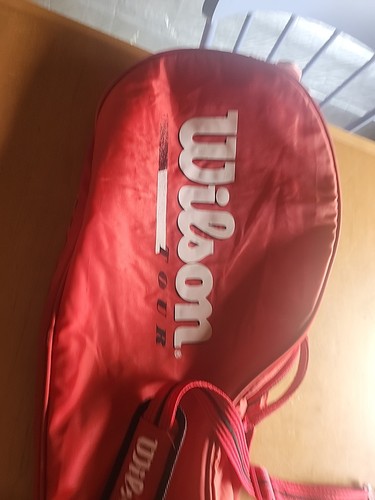Vintage Red Wilson Tour Tennis Racket Bag 2-4 Racquets | eBay