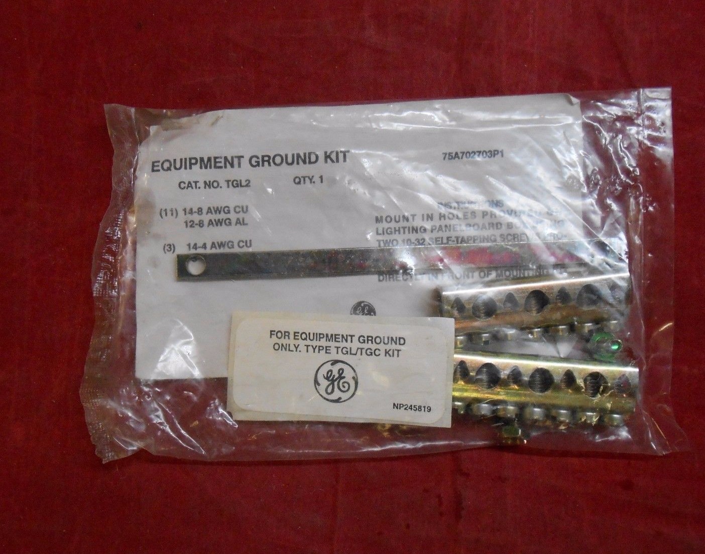 GE TGL2 Equipment Ground Kit - New In Factory Sealed Package | eBay