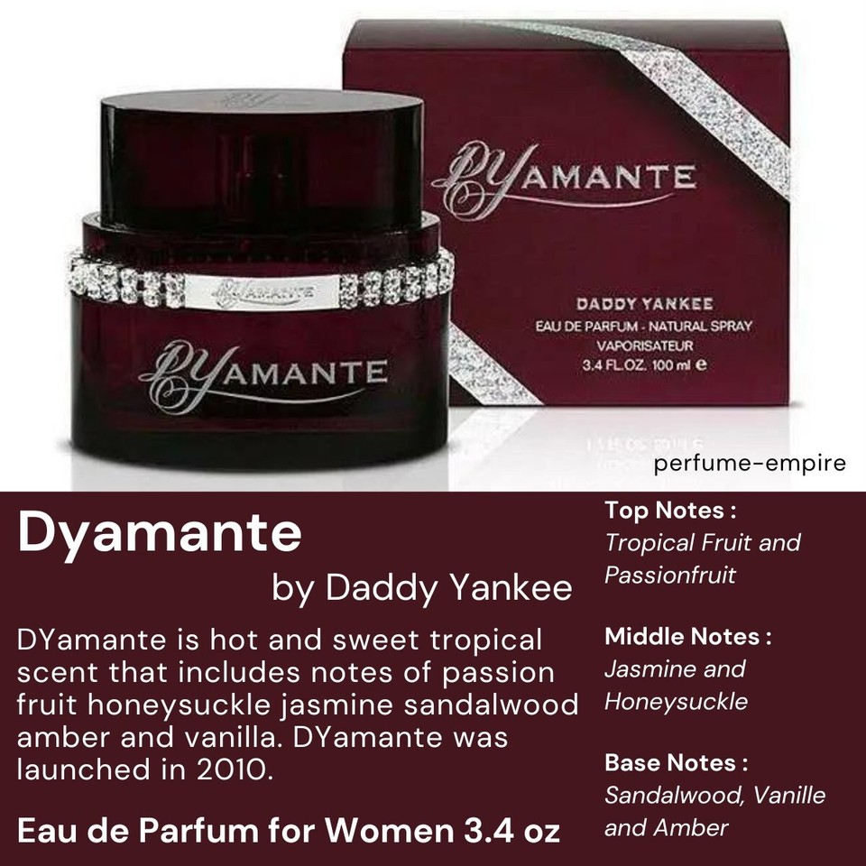 Dyamante by Daddy Yankee 3.4 oz Eau De Parfum Spray for women New in ...