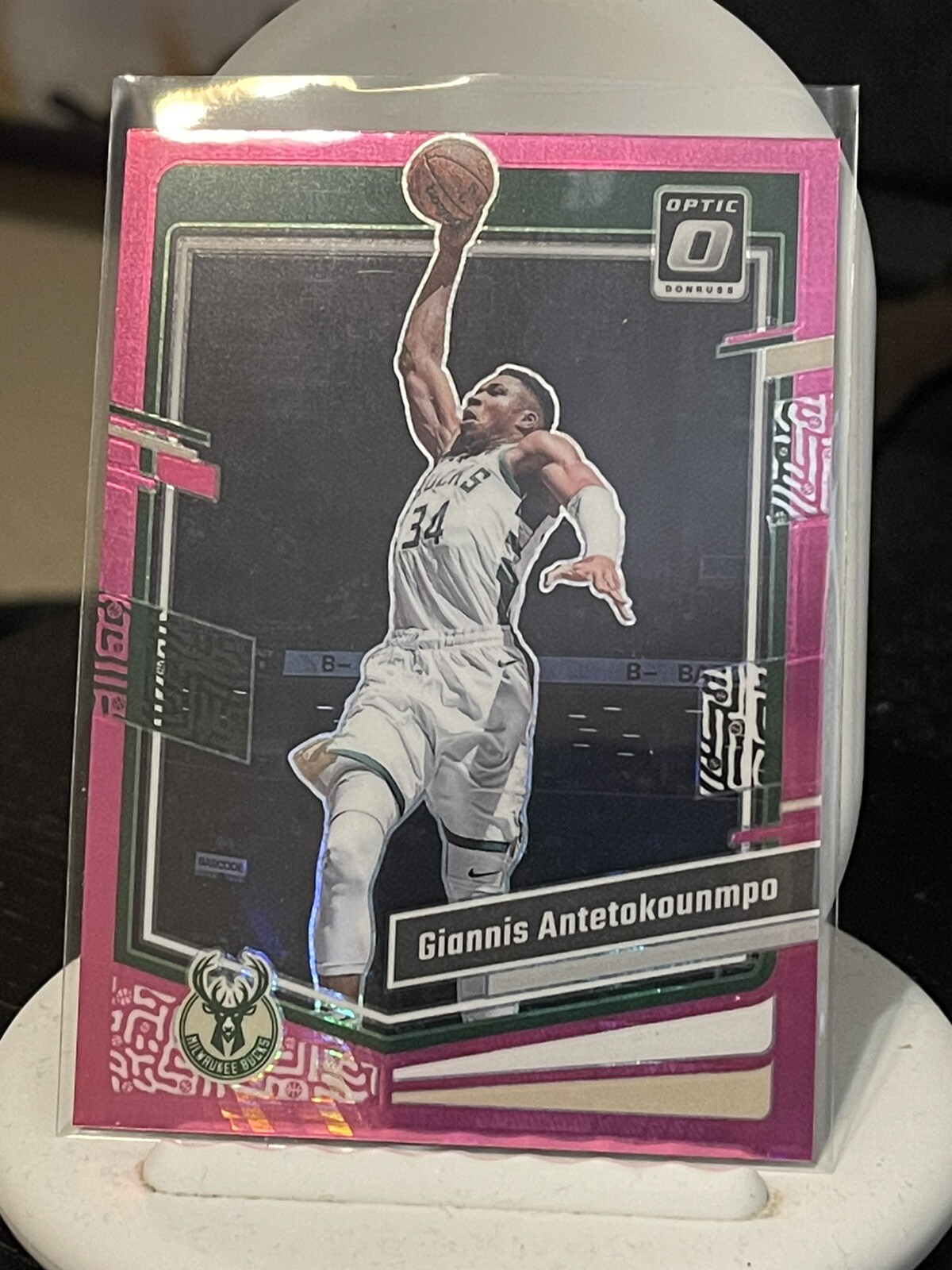 2023-24 DONRUSS OPTIC GIANNIS ANTETOKOUNMPO PINK HYPER PRIZM BUCKS #53 ...
