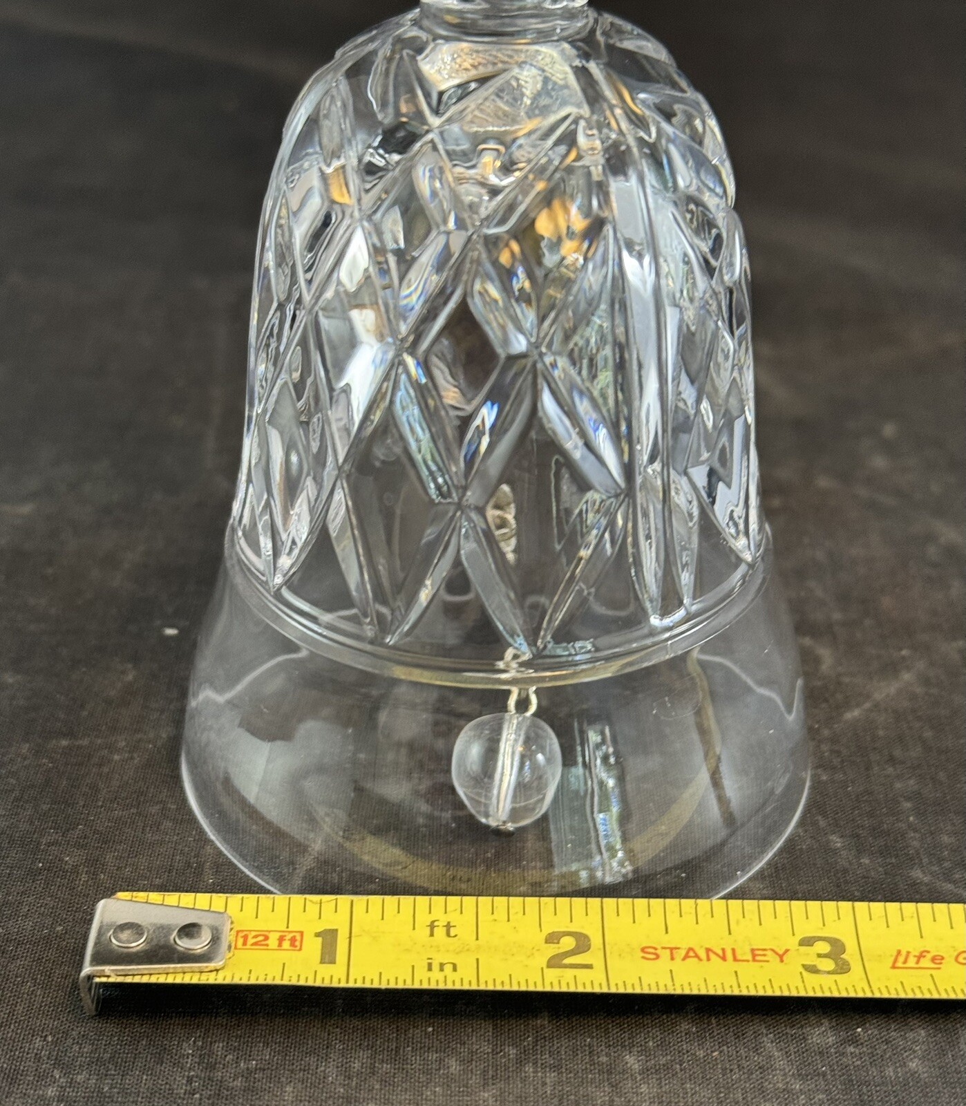 Vintage Crystal Clear Cut Glass Bell Hand Crafted | eBay