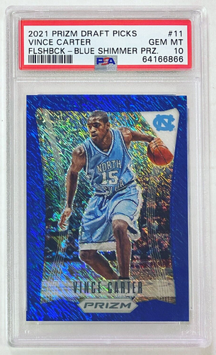 2021-22 Panini Prizm Draft Picks - Flashback Vince Carter #11 Blue ...