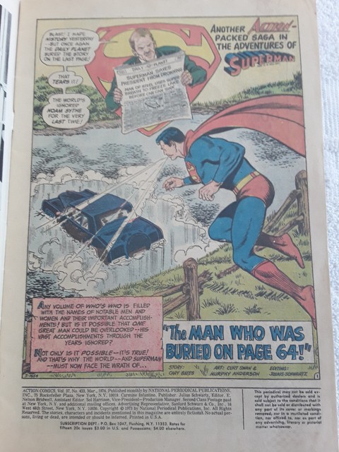 Action Comics #433 (Mar 1974, DC) for sale online | eBay