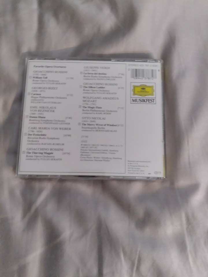 Favorite Opera Overtures - Rossini, Bizet, Mozart, et al CD DG ...