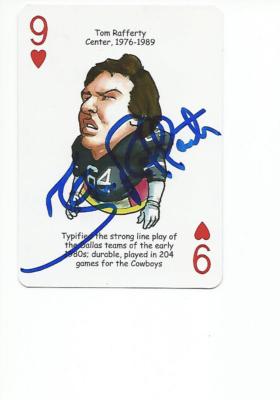TOM RAFFERTY Autographed Signed Herodecks Football card Dallas Cowboys ...
