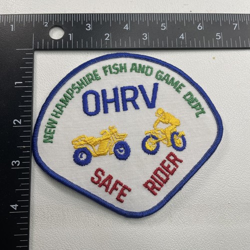 New Hampshire Fish & Game Dept. OHRV SAFE RIDER Patch 06C9 | eBay