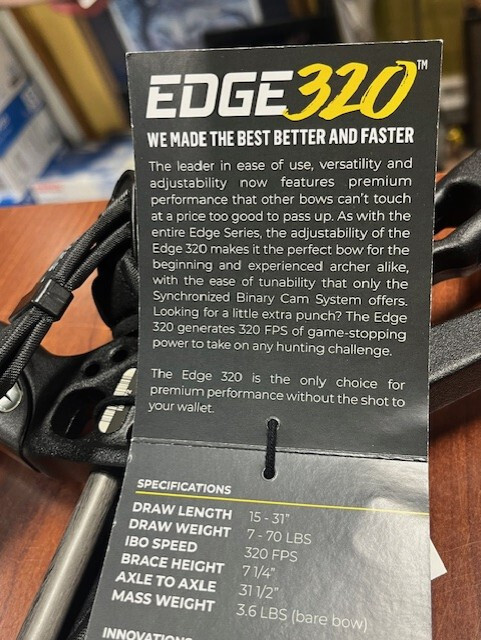 Diamond Archery by Bowtech Edge 320 Compound Bow Draw Length 15-31" | eBay