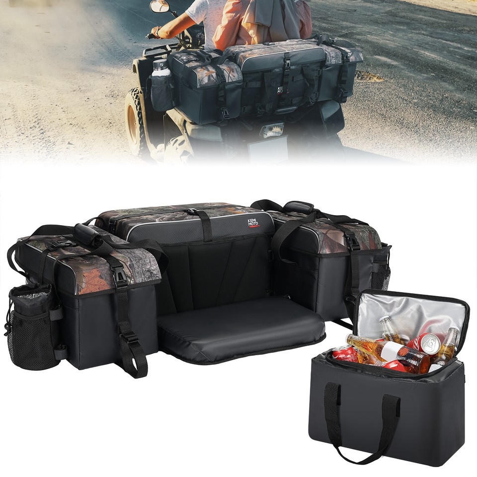 Upgraded ATV Rear Seat Rack Storage Bag w/Cushion Cooler for Polaris ...