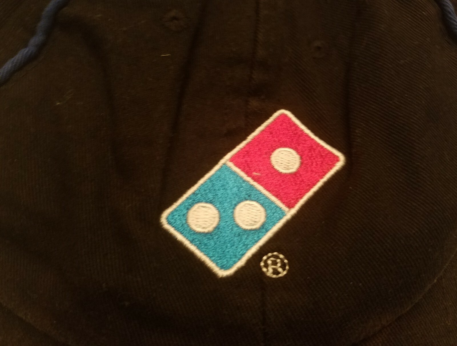 Domino's Pizza Hat Cap Black Strapback Logo One Size Adjustable Uniform ...