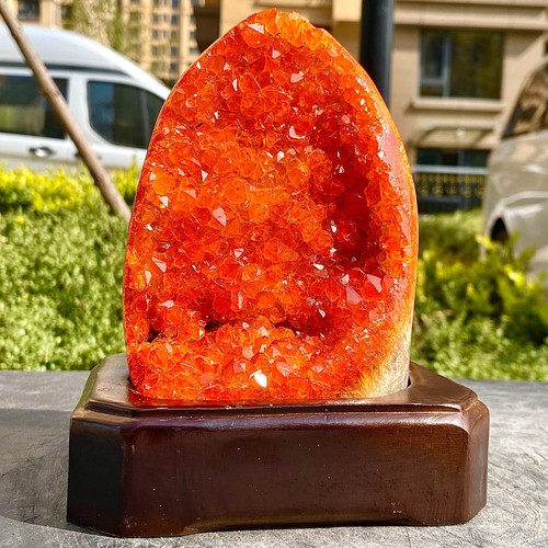 4LB Superb Yellow Citrine Crystal Cave Decor Stone Cathedral Geode ...