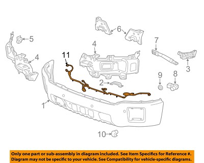 GM OEM 14-15 Sierra 1500 Front Bumper Bumper Components-Harness ...