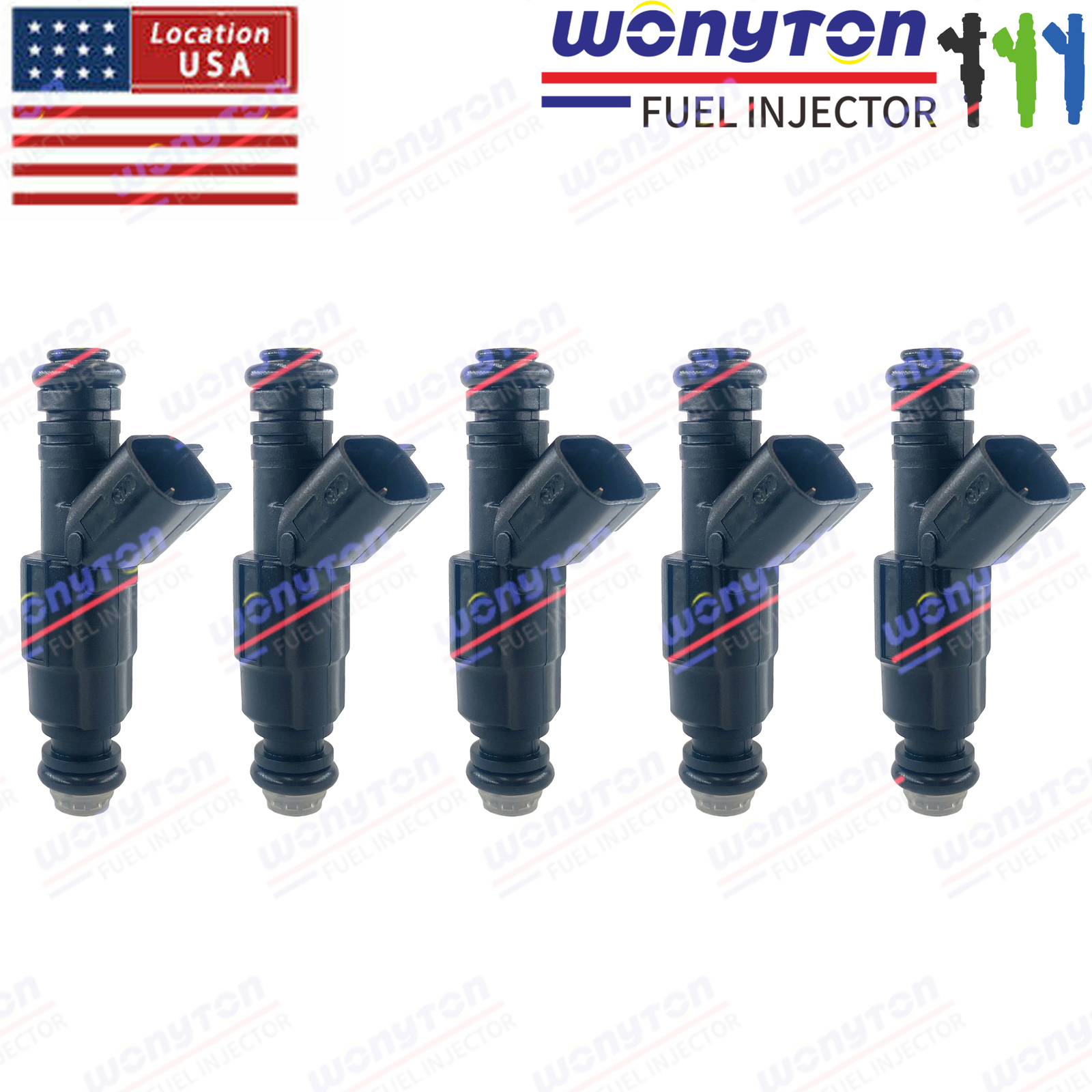 Set (5) Upgrade Bosc* Fuel Injectors EV6 9470229 for Volvo S60 V70 2.4L ...