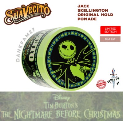 Suavecito Nightmare Christmas Jack Skeleton Original Hold Pomade 4oz ...