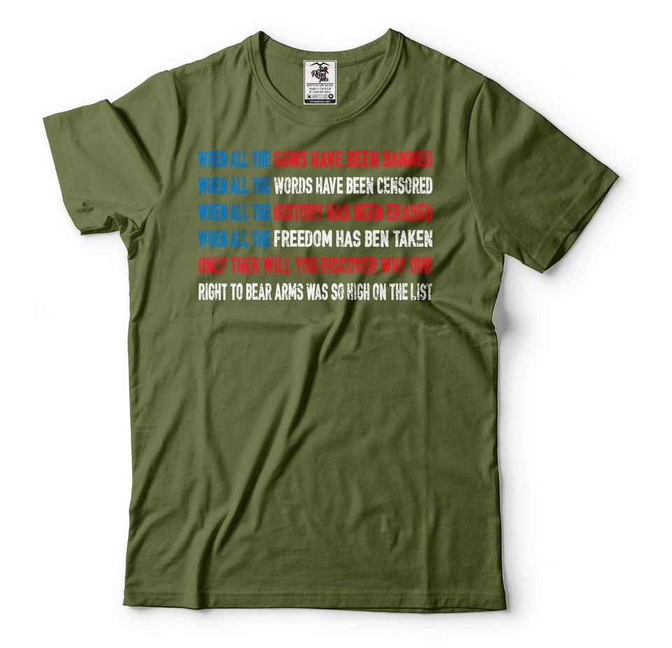 USA Pro Gun Shirt US Patriotic Flag Tee 2nd Amendment Tshirt Gun Lover ...