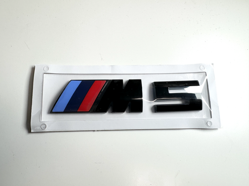 Fit For BMW M5 Black Rear Trunk Emblem Badge M Series Sticker Decal ...