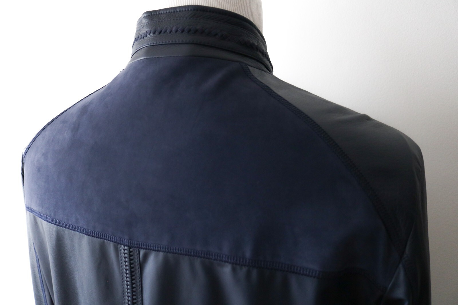 STEFANO RICCI Blue Deerskin Alligator Crocodile Leather Jacket Coat 52 ...
