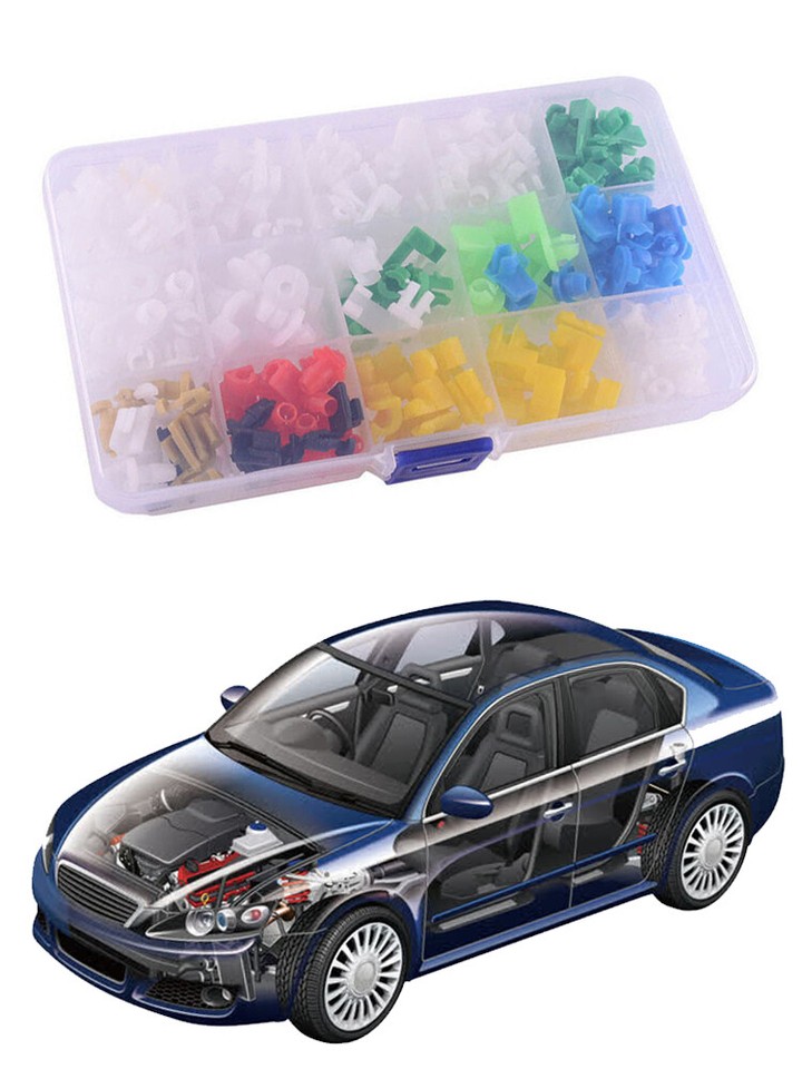 160x Mixed Plastic Car Door Lock Rod Clips Fasteners Retainers Rivets ...