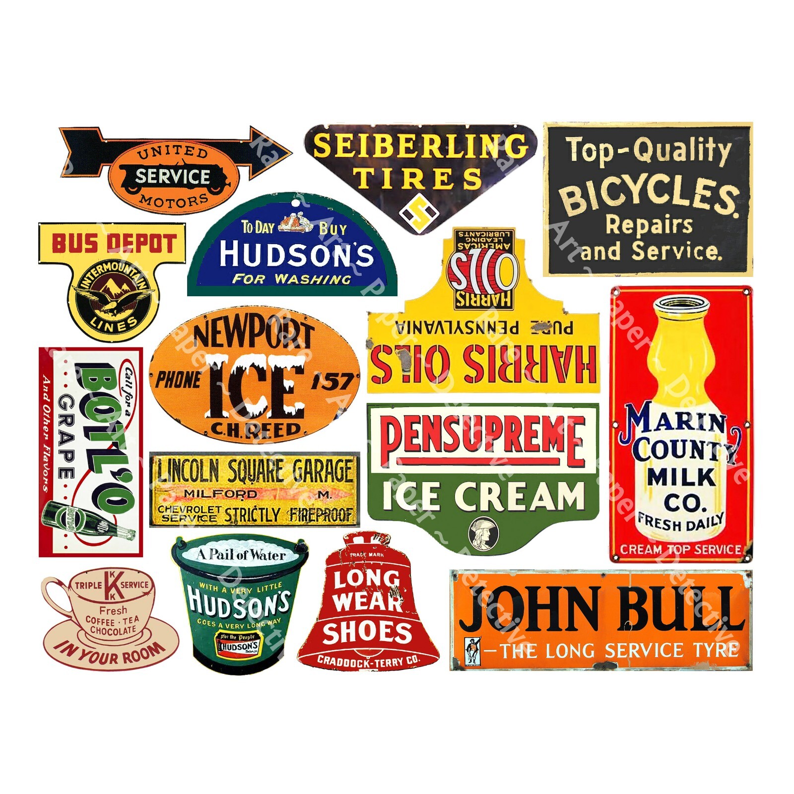 Dollhouse & Model Railroad Large Scale Signs, 1/12 & 1/6 Scale, 1 ...