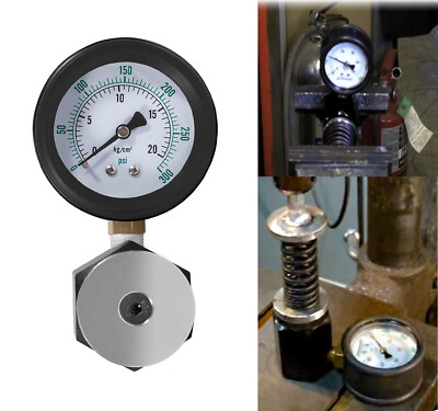 0-300 PSI 66835 Universal Mini Valve Spring Pressure Tester Gauge 0-20 ...
