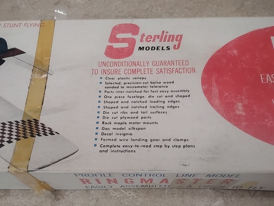 Sterling Ringmaster S1 Control Line Model Airplane Kit Incomplete | eBay