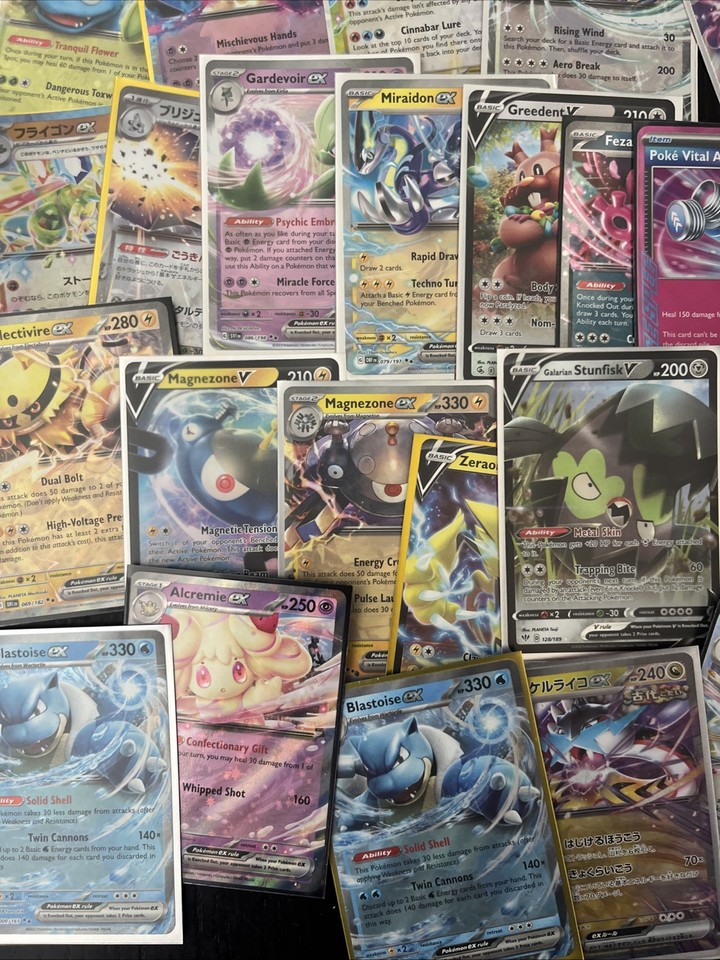 Pokemon Lot of 61 Ex, V, and Ace Spec Cards (All Sleeved) | eBay
