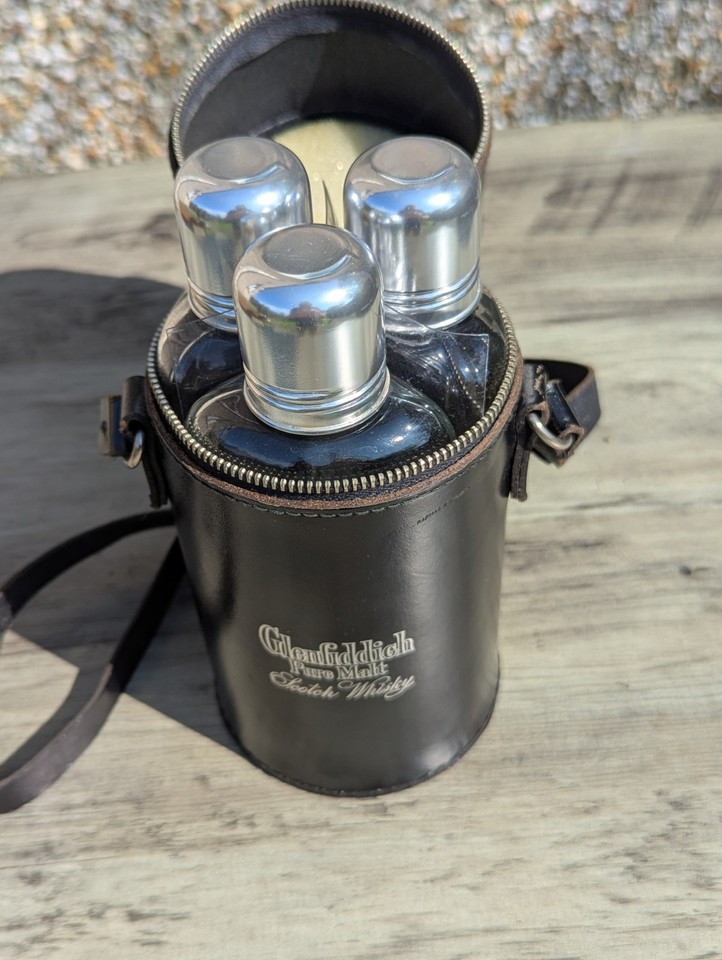 Rare Glenfiddich Malt Whisky Triple Flask With Case. Home Bar. Free ...