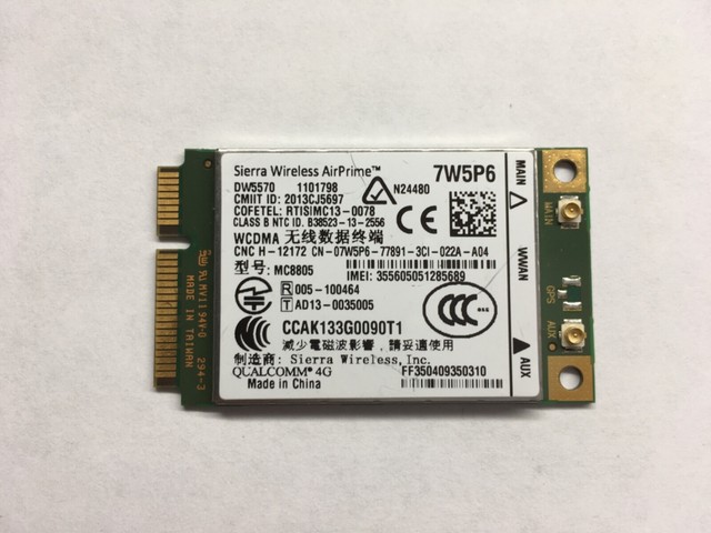 Genuine Dell Latitude E6540 Sierra Qualcomm 4g LTE WWAN Card Module for ...