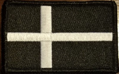 DENMARK Flag Patch W/ Hook Adhesive Fastener Tactical Morale Black ...