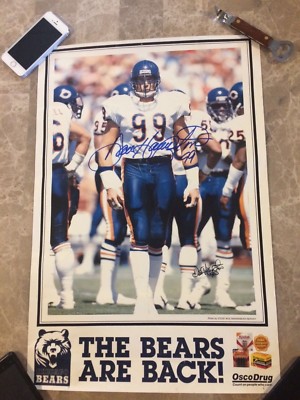 1985 Chicago Bears Dan Hampton Signed Poster | eBay