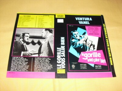 JAQUETTE VHS Le Gorille vous salue bien Lino Ventura Charles Vanel ...