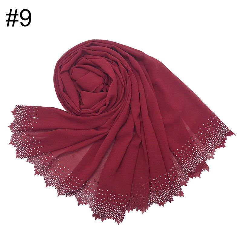 Women's Chiffon Scarf Muslim Hijabs Shawls Head Wrap Scarves ...
