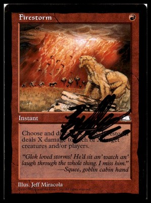 Firestorm 1998 Signed Auto Black Sharpie World Championship Magic MTG ...