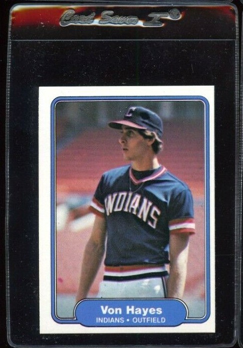 1982 FLEER #371 VON HAYES ROOKIE RC CLEVELAND INDIANS | eBay