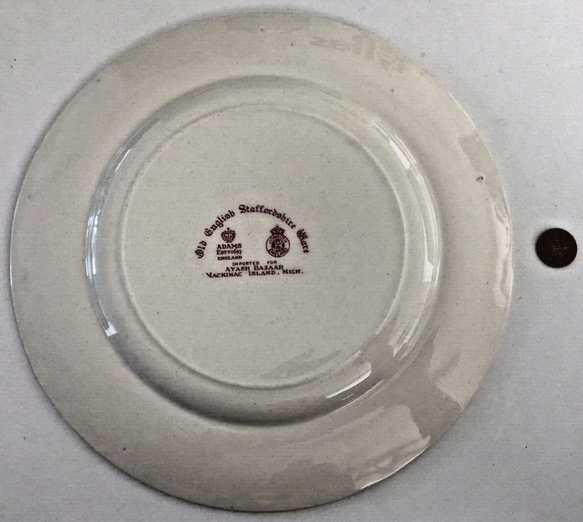 Antique / Vintage Adams England Est 1657 USA Mackinac Island Mitch ...