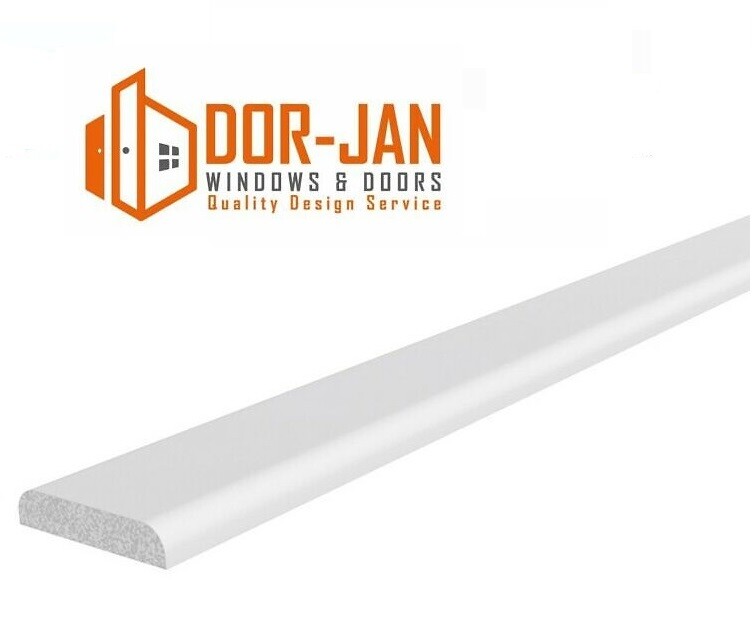 1.5m x 25mm x 6mm White UPVC D-Mould Windows Finishing Trims Plastic ...