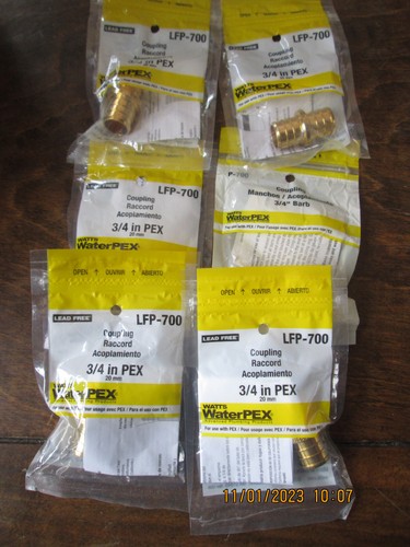 6- Watts LFP-700 3/4" Pex Brass Coupling | eBay