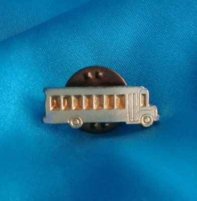 Vintage School Bus Driver Tie Tack Golden Lapel Hat Pin RARE | eBay